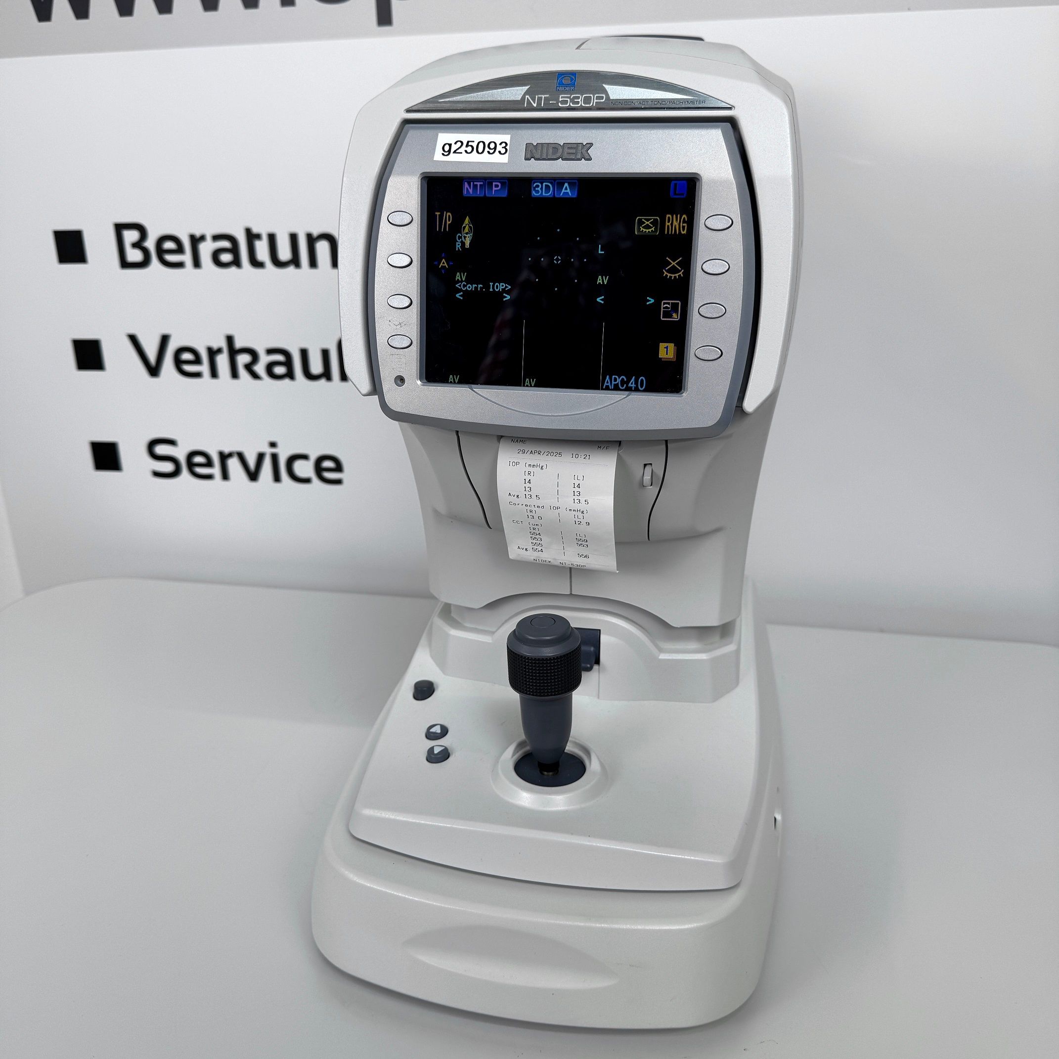 Tonometer mit Pachmyeter Nidek NT-530 P (g25093) - Optic Handel